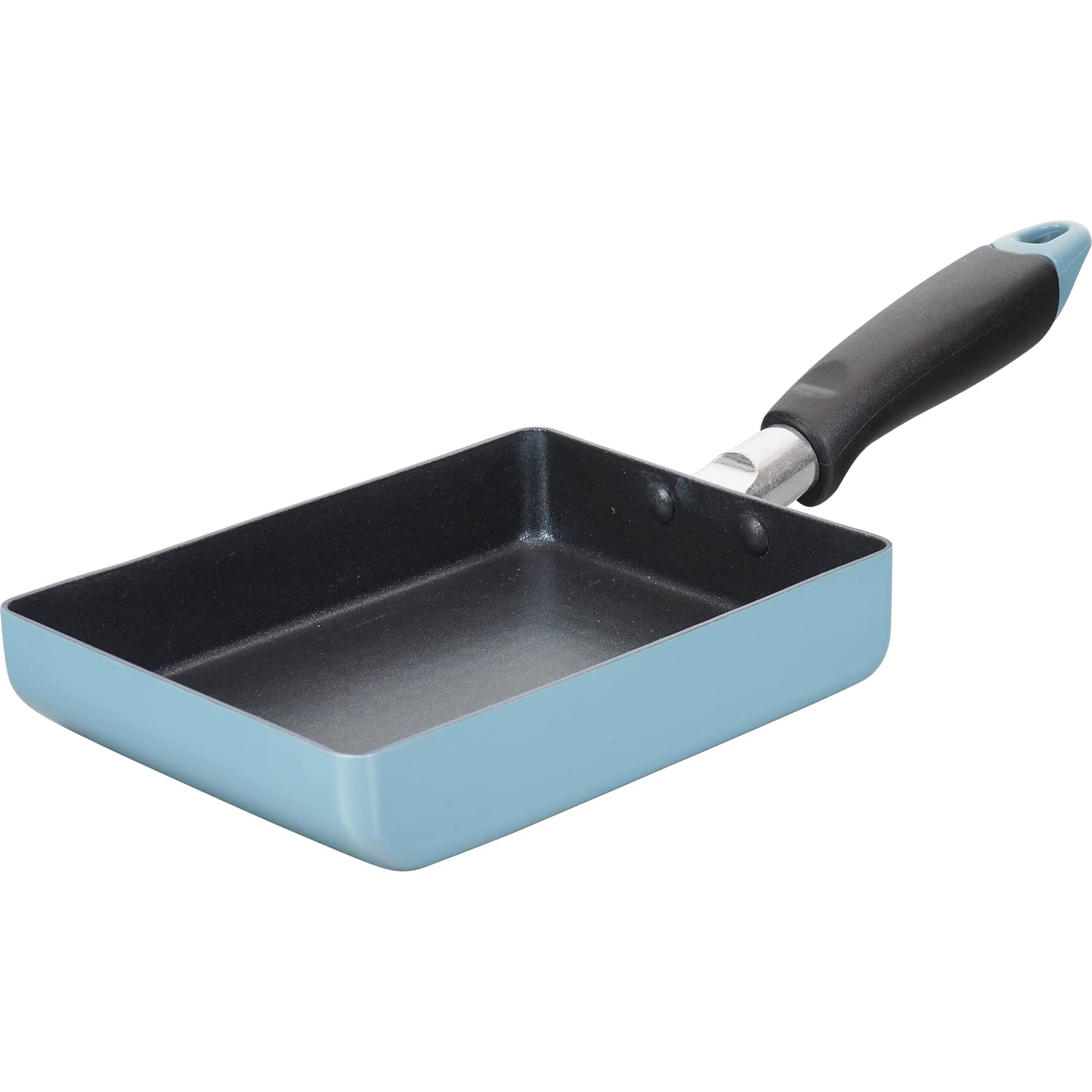 玉子焼13×18cm・ブルー RB-2677・・Style:玉子焼13×18cm・商品サイズ:約 幅33.5×奥行13.5×高さ6cm、重量:約360g・本体:アルミニウム合金、内面:ふっ素樹脂加工、外面:焼付塗装、はり底:ステンレス鋼・生...