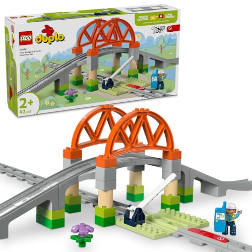 鉄道レールと橋マルチカラー/(約)高さ24cm x 幅105cm x 奥行16cm/10426・Style:鉄道レールと橋・パッケージ個数:1・トレインセット ? お子さまの成長を応援するレゴデュプロ 鉄道模型拡張セットで鉄道の旅をお楽しみ...