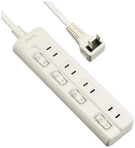 4個口・白い 1m WLS-LU41EB(W)・・Size:1mStyle:4個口・【ホタル色LED】ホタル色LEDランプ仕様の独立スイッチ付きタップです。・【上差しタイプ】差し込みやすい4個口の上差しタイプ です。・【保護被ふく付】ACア...