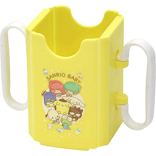 折りたたみ式・イエロー A00192・本体サイズ：（開）11.5×5.5×8.2cm（閉）9.5×2.6×8.2cm・紙パックのジュースやミルクをこぼさず飲むことができる、便利なドリンクホルダーです。・お子様がしっかり持てる両手ハンドル付き...