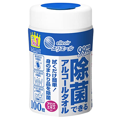 ・ホワイト 100枚 (x 1) ・・PackageQuantity:1・アルコールタオル・内容量:100枚・原産国 : 日本・手に負担をかけにくい。アロエエキス配合。・ブラント名: エリエール説明 商品紹介 ●アルコールを配合したシートで...