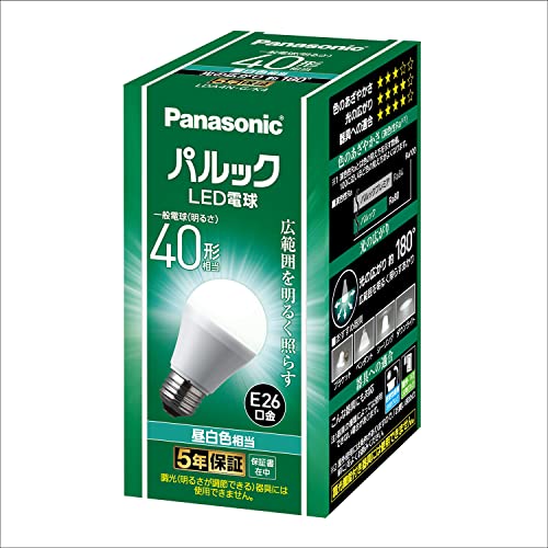 1個入・昼白色 40形 LDA4NGK4・・Size:40形Style:1個入Color:昼白色・廊下・階段・玄関・浴室におすすめのLED電球広配光タイプ・(NEW)全長98mm／外径55mm 「シリカ電球と同じサイズ」・「広範囲を明るく照...