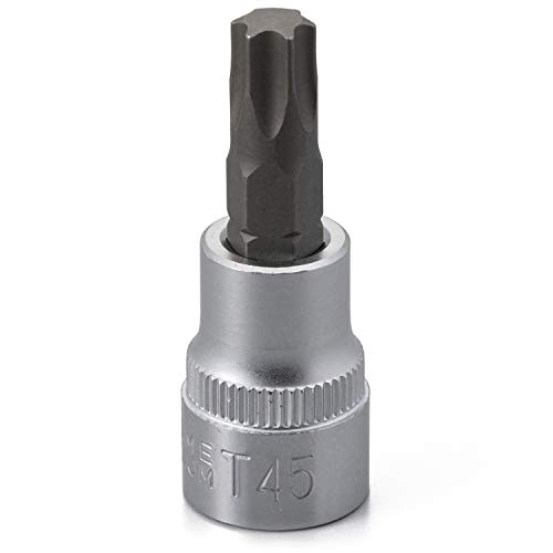 穴なし・ T-45 18416・・Size:T-45Style:穴なし・サイズ:T45・差込角:3/8インチ9.5mm)・長さ:48mm・原産地:台湾説明 ヘクサロビュラ(トルクス)のソケット単品。 差込角3/8インチ(9.5mm)に対応。