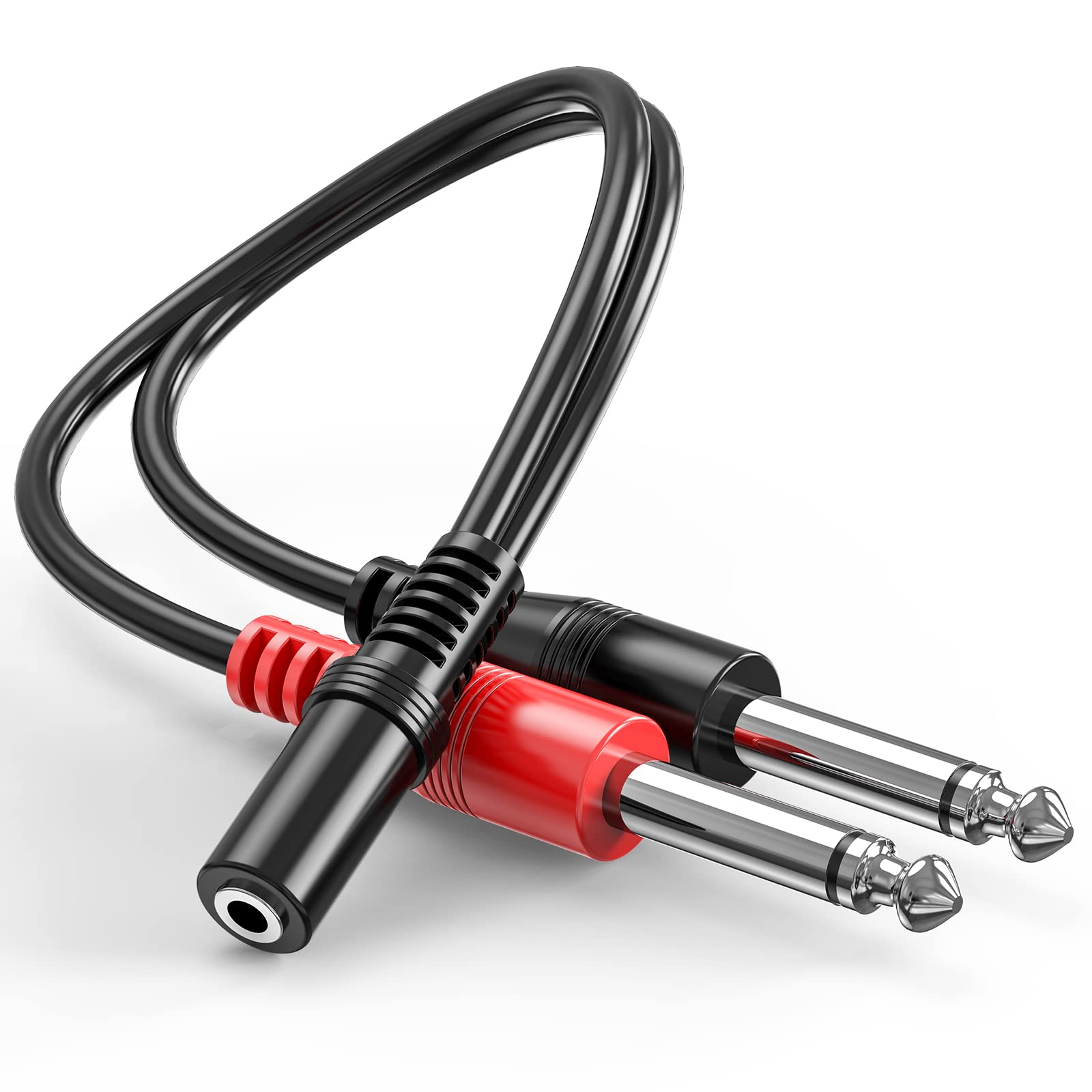 ケーブル-/-/WU-JP-1548・パッケージ個数:1・3.5mmステレオミニプラグ(メス)-2x6.35mmモノラル標準プラグ(オス)・無酸素銅内芯、信号ロスを最小限に減少して、高品質音声を再生できます。柔軟性、PVC材質、取り回しやす...