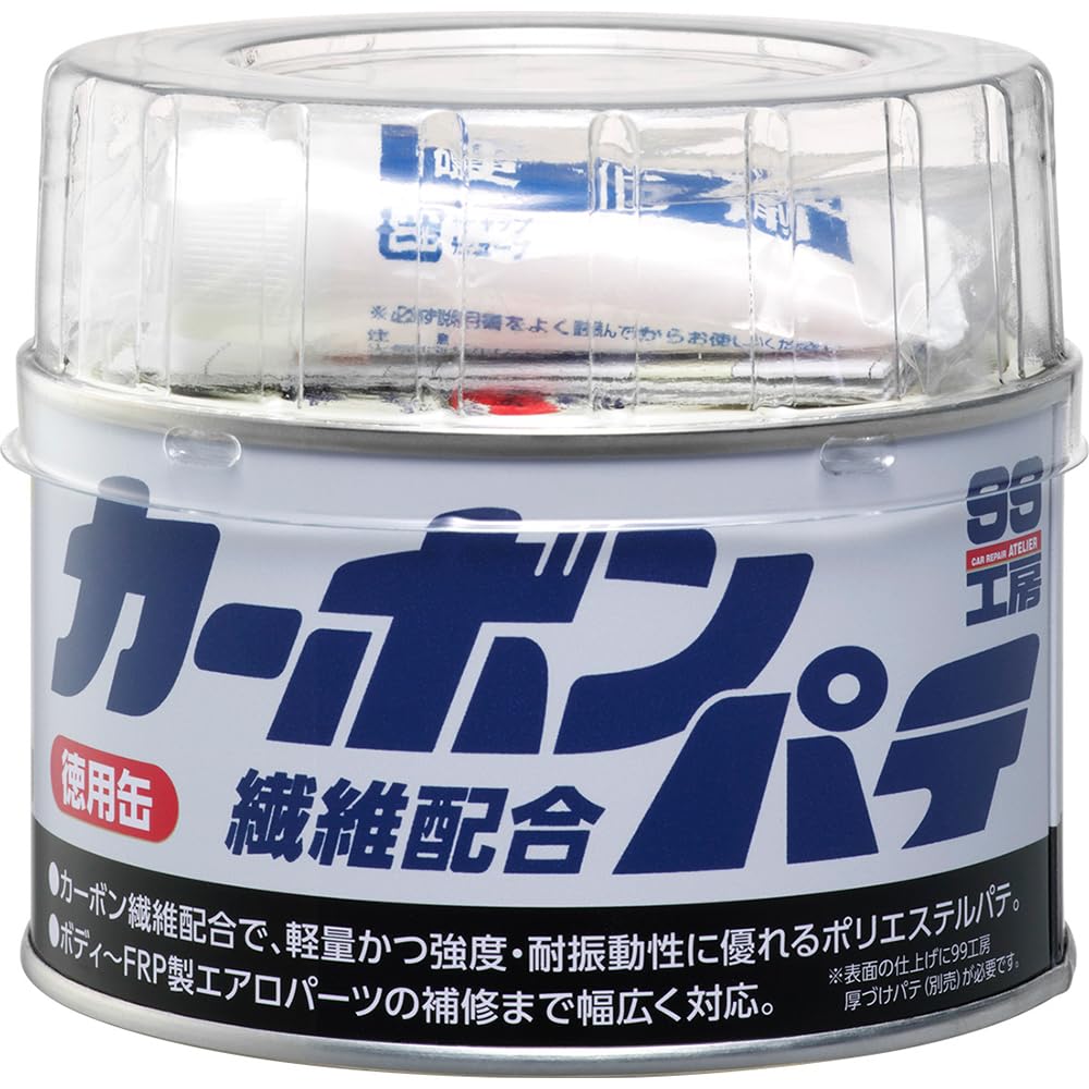 09231:カーボン繊維配合パテ-/320g/09231・Style:09231:カーボン繊維配合パテ・パッケージ個数:1・容量:320g●カーボン繊維配合で、軽量かつ強度・耐振動性に優れるポリエステル樹脂性パテ。 ●防錆鋼板(亜鉛メッキ鋼...