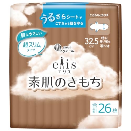 羽つき 32.5cm-/特に多い夜用 32.5cm 羽つき(26枚)/-・Style:羽つき 32.5cm・パッケージ個数:1・肌あたりやわらかな「うるさらシート」：肌とのこすれを低減した※1肌あたりのやさしいシート採用。超スリムで軽やかな...