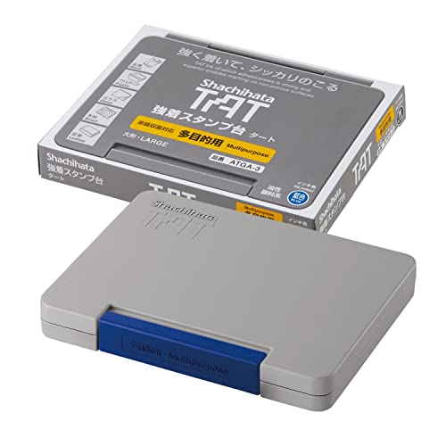 藍色/大型/ATGA-3-B・Color:藍色Size:大型・パッケージ個数:1・【盤面サイズ】106×67mm・【対応素材】金属・プラスチック・ガラス・陶器・布・皮革・木材等・【特長】超微細粒子が非吸収面にも印影をしっかり残す油性顔料系イ...