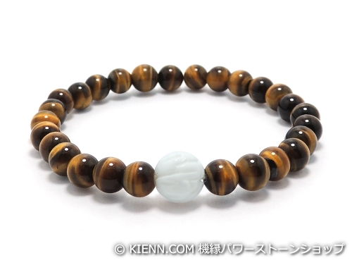 お会計後、通常2営業日以内にネコポス(ポスト投函サービス)で発送、1〜2日程度でのお届けとなります。【パワーストーン仕様】シャコガイ(蓮花彫り) AAAA 8mm，タイガーアイ AAAA 6mm【組み合わせ効果のバランス】金運：97%， 魔...