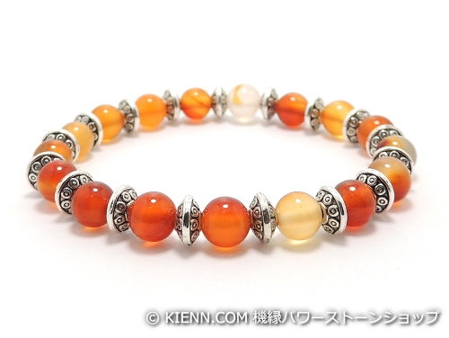 お会計後、通常2営業日以内にネコポス(ポスト投函サービス)で発送、1〜2日程度でのお届けとなります。【パワーストーン仕様】カーネリアン AAAA 6mm，チベット合金 ソロバンカット6mm×3mm【組み合わせ効果のバランス】魔除・厄除：10...