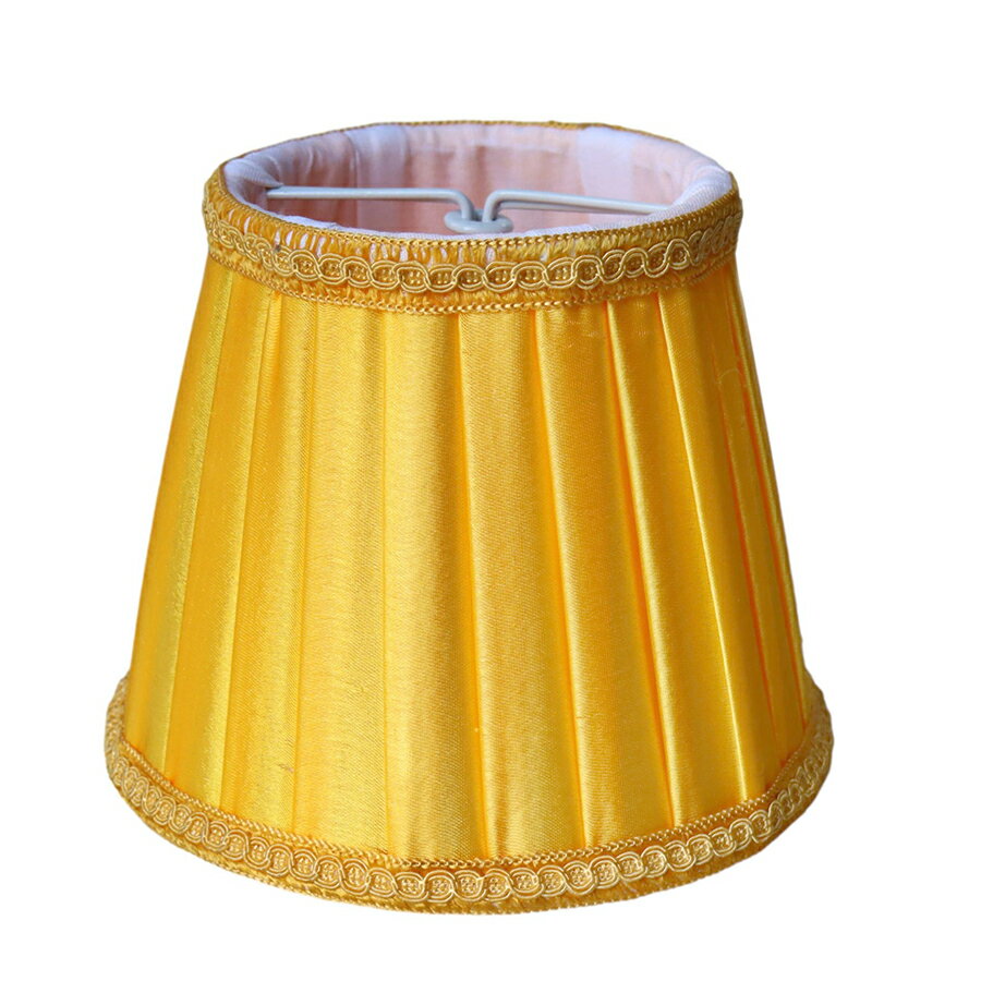 ランプシェード・布ランプシェード/ピンタック　Φ13cm　クリップ式イエローサイズ直径：約13.5cm（上部φ9.5cm）シェードの高さ：約11cm材　質本体：布仕様直径3〜3.5cm程度の電球（シャンデリア球、ミニクリプトン球など）を挟ん...