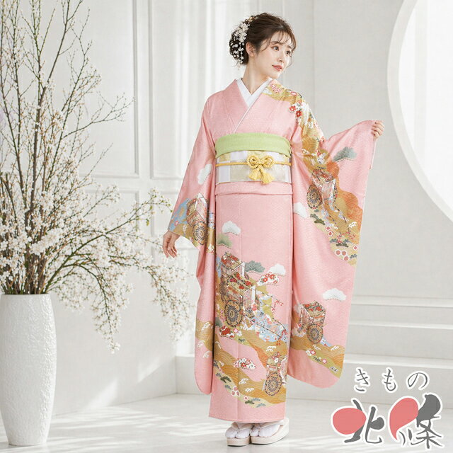 【振袖】 丈170cm(+9) 裄67.5cm(+3.5) 袖丈113cm(+4.5) 前幅23.5cm 後幅30cm 【襦袢】 丈134cm(+3) 裄67cm(+2) 袖丈112.5cm(+6) ※サイズのお直し、承ります。 （身丈のみ...