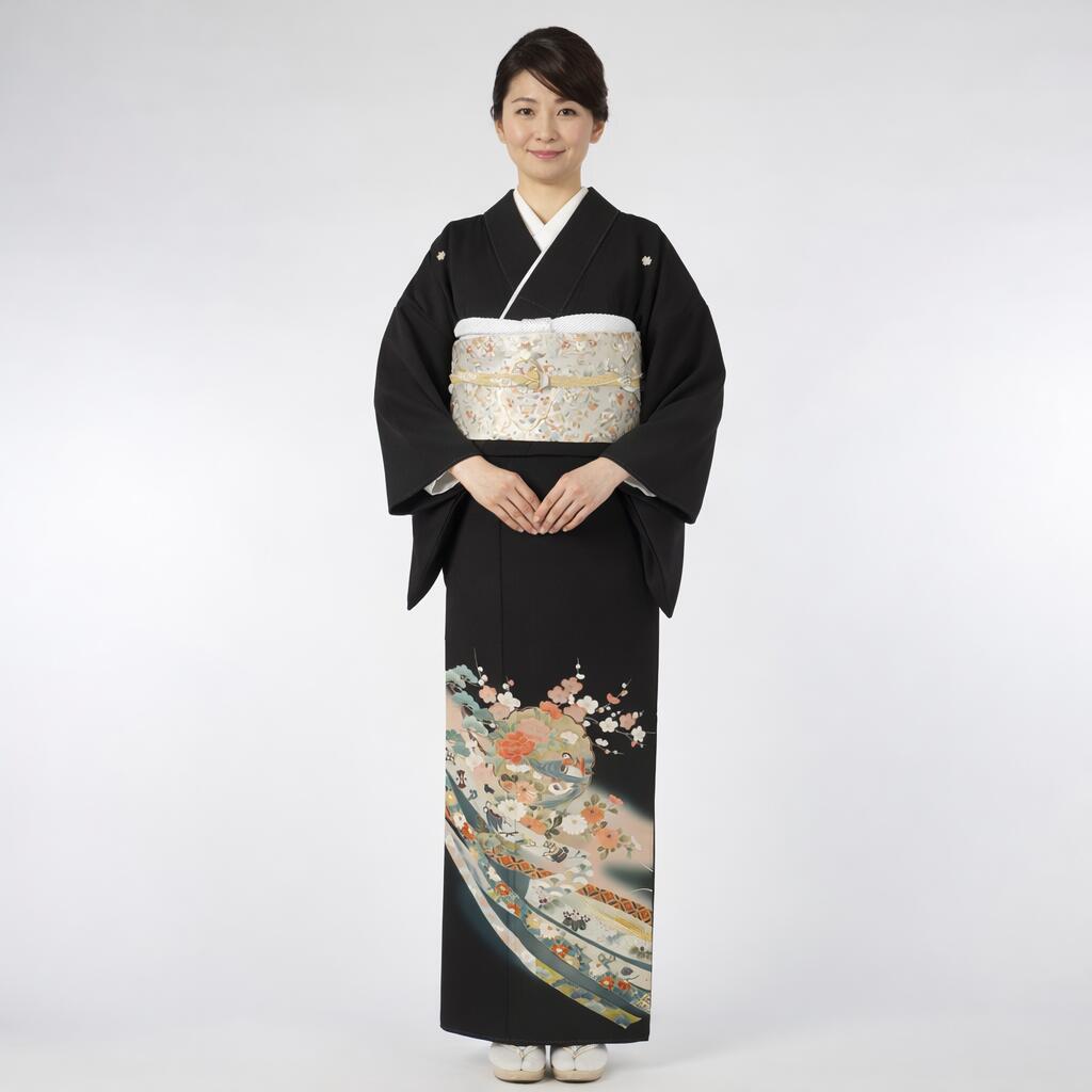 黒留袖「幸徳殿」フルレンタルセット 商品番号：SP-022 以下の日程はお貸し出しができません。 商品番号：【SP-022】 商品名 幸徳殿 商品の特徴 素材 シルク 着物寸法 身丈 164cm／裄 65cm／前幅 24cm／後幅 30cm...