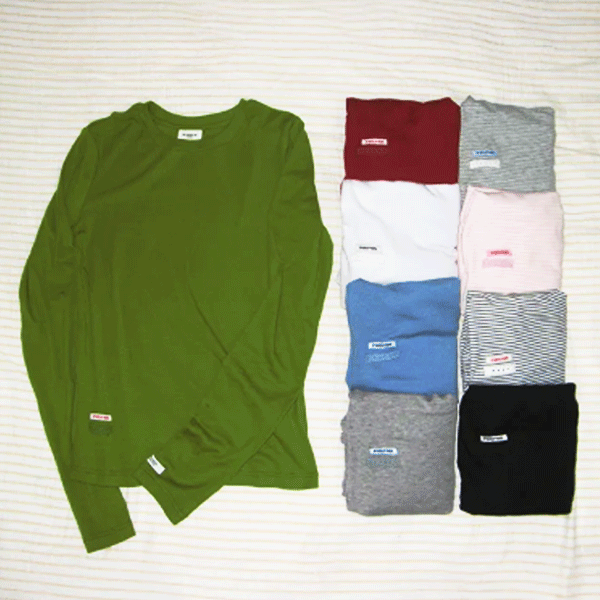 【商品名】 【2枚セット】 RONRON SOFT MINI LABEL LONG SLEEVE ソフト ミニラベル ロングスリーブ 【カラー】 9カラー 【サイズ】 画像参照 【備考】 宅配便送料無料 (北海道、東北、沖縄地方は別途送料)...