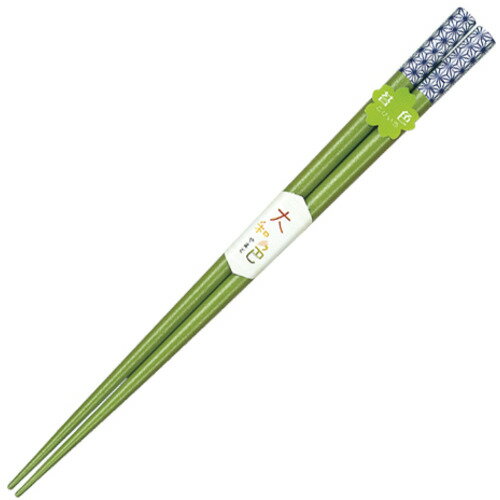アオバ 食洗 大和色 苔色 22.5cm ●家庭用食洗機に使える日本の伝統色のお箸です【仕様】商品サイズ：幅1.5cm×奥行0.8cm×高さ22.5cm