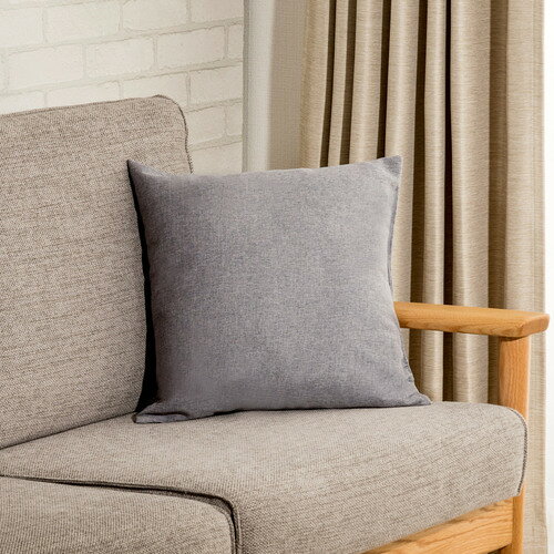 ミノワ産業 背当てクッション(無地) グレー 43×43cm ●無地カラーでコーディネイトしやすい背あてクッション。【仕様】サイズ：43×43cm