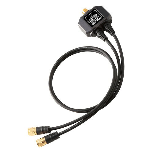 エレコム 2DLWSB(B) 分配器 2K4K8K(3224MHz)対応 2分配 入力F型端子 出力F型プラグ+ケーブル0.5m 全端子通電形 ブラック ●既存の2K放送から4K・8K(3224MHz)放送まで対応した製品です。出力ケーブル...