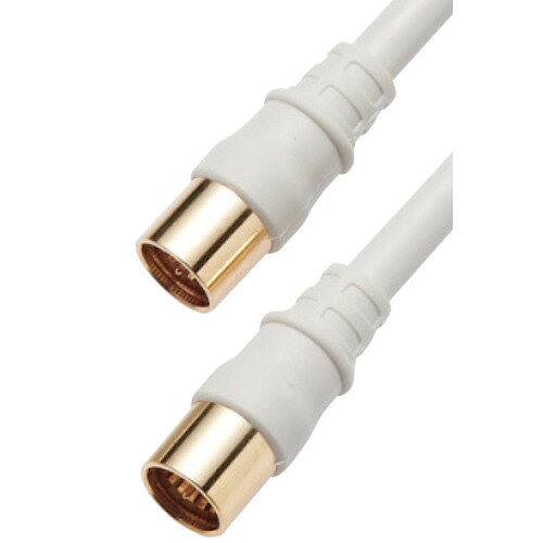 エレコム 4JW2SSS(B) アンテナケーブル 2m 2K4K8K(3224MHz)対応 4C 3重シールド 金メッキプラグ ストレート-ストレート ホワイト ●既存の2K放送から4K・8K(3224MHz)放送まで対応した製品です。壁の...
