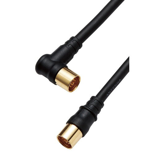 エレコム 4JW8SLSB(B) アンテナケーブル 8m 2K4K8K(3224MHz)対応 4C 3重シールド 金メッキプラグ L型-ストレート ブラック ●既存の2K放送から4K・8K(3224MHz)放送まで対応した製品です。壁のテレ...