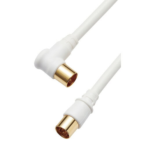 DXアンテナ 4JW8SLS(B) アンテナケーブル 8m 2K4K8K(3224MHz)対応 4C 3重シールド 金メッキプラグ L型-ストレート ホワイト ●既存の2K放送から4K・8K(3224MHz)放送まで対応した製品です。壁のテ...