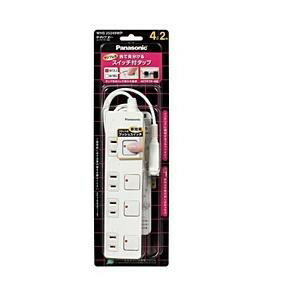 パナソニック タップ WHS25249WP 色名称 ホワイト商品名称 ザタップZ(ACアダプター対応)(4コ口)(2m)(ホワイト)発売年月日 2011年08月01日内形寸法：＊＊（334g）外形寸法：330mm＊105mm＊50mm（37...