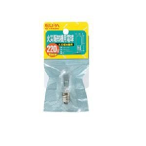エルパ 火災報知機用電球 E12口金 220V形 クリア 1個入り G-1443H ビル、工場、劇場などの防火設備として火災報知機に使用する電球です。●入数:1個●タイプ:220V形●カラー:クリア●口金:E12●電圧:220V●消費電力:...