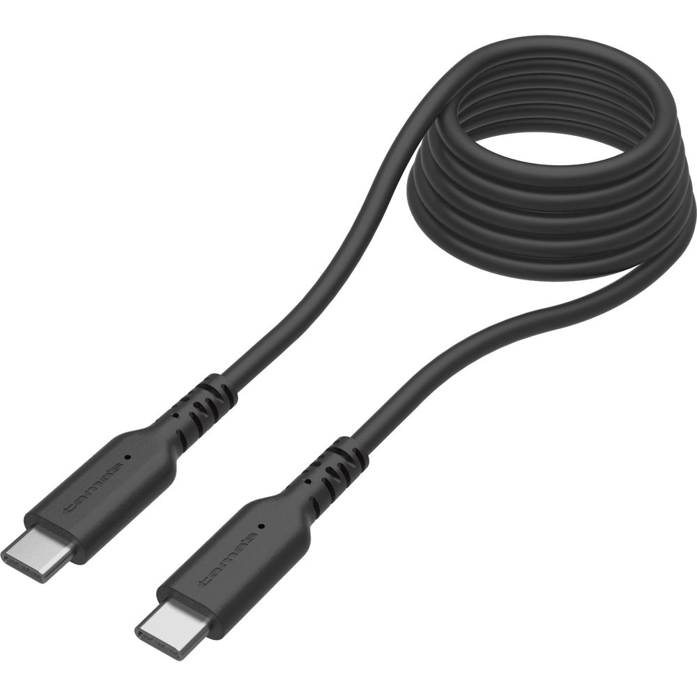 多摩電子工業PD240W USB-C to Cソフトケーブル 2.0m ブラック 過熱防止TH302CC20K新規格USB Power Delivery 3.1(EPR)規格対応PD240W(48V/5A)対応ケーブル 高出力でも安全な加熱...