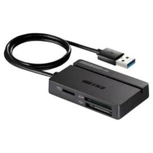 BUFFALO BSCR100U3BK カードリーダー ブラック 発売日：2018年10月2日●高速転送規格USB3.0対応のカードリーダー／ライター USB3.0の最大転送速度は5Gbps（規格値）と従来 USB2.0の最大転送速度480...