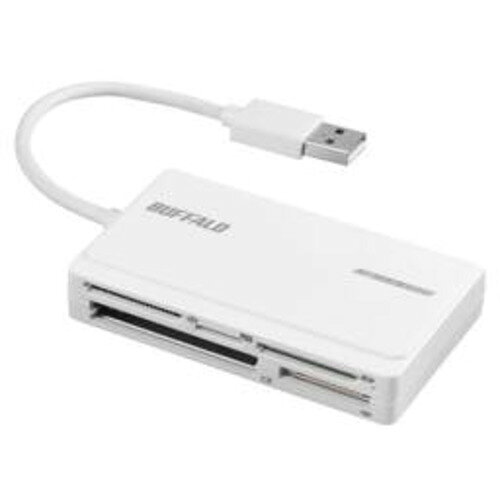BUFFALO BSCR500U2WH カードリーダー ホワイト 発売日：2019年1月29日●高速転送規格UHS-I対応 読込最大40MB/sを実現「UHS-I」規格対応で、読込転送速度 最大40MB/sを実現(※)。SD・microSD...