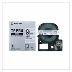 商品名 透明ラベルテープ 「テプラPRO」（透明テープ/黒文字/9mm幅） ST9K 型番 ST9K JANコード 4971660761609 メーカー キングジム テープ幅 9mm テープ長さ 8m テープ色 透明 印字色 黒 対応機種 ...