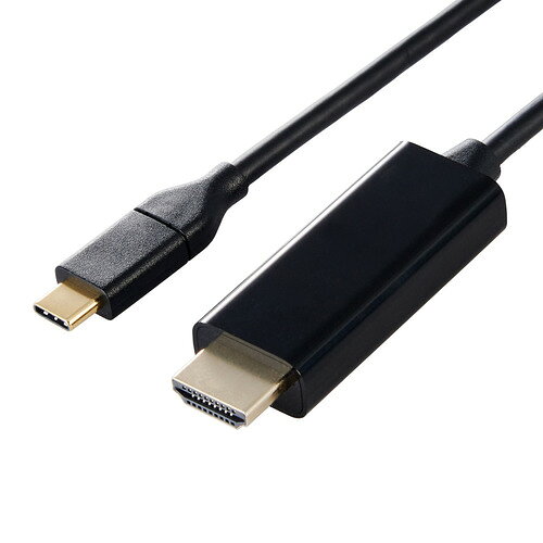 エレコム DH-CHDMI10BK USB Type-C - HDMI変換ケーブル 1m 4K/60Hz対応 発売日：2025年8月16日●スマートフォンやパソコンなどの映像をディスプレイなどに出力できる、USB Type-C(TM)ポート...