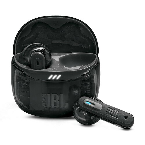 JBL JBLTFLEX2GBLK 完全ワイヤレスイヤホン 左右分離 ノイズキャンセリング対応 発売日：2025年3月13日●2ウェイ仕様でリスニングスタイルを選べるスケルトンイヤホン、「ながら聴き」と「集中聴き」のどちらのニーズにも対応で...