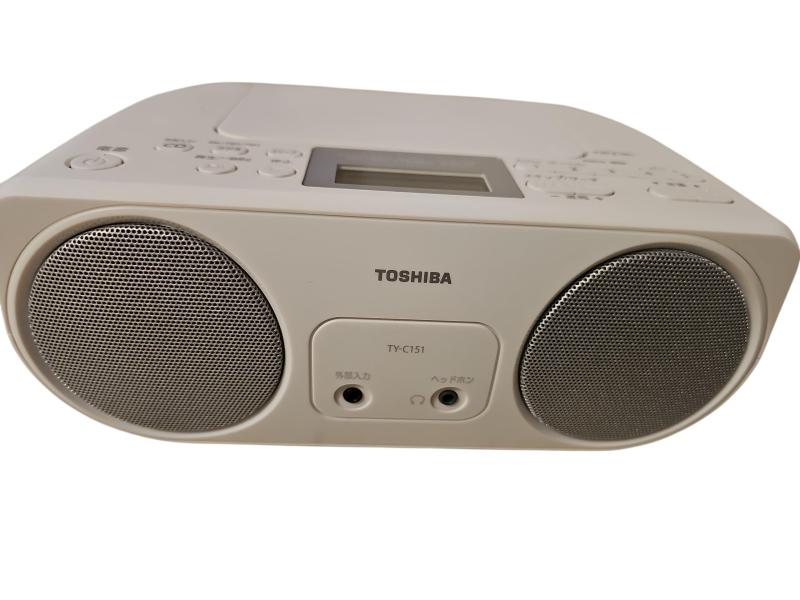 東芝 CDラジオ TY-C151(S)高音質スピーカーで聞きやすい便利なCD再生機能を搭載お好み選局ボタンでラジオ選局もかんたん便利なスリープタイマー付使える外部入力端子