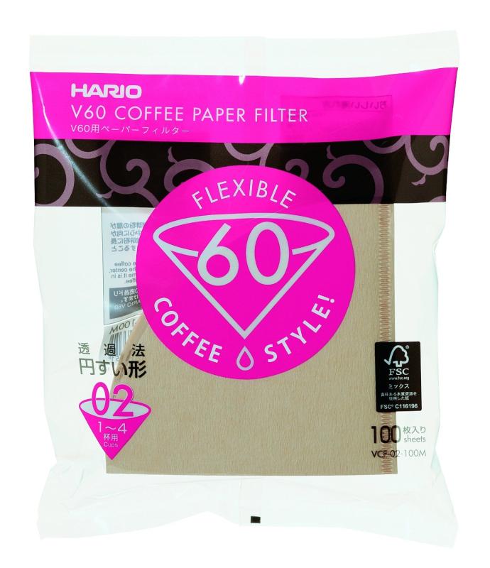 ハリオ V60用ペーパーフィルター02M 1-4杯用 100枚入 VCF-02-100M 4セット