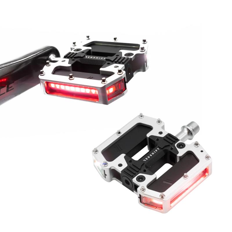 REDSHIFT ARCLIGHT PRO Flat Bicycle Pedals with LED Lights, Auto On-Off, 36+ hr Battery, USB Rechargeable, Weatherproof, ...