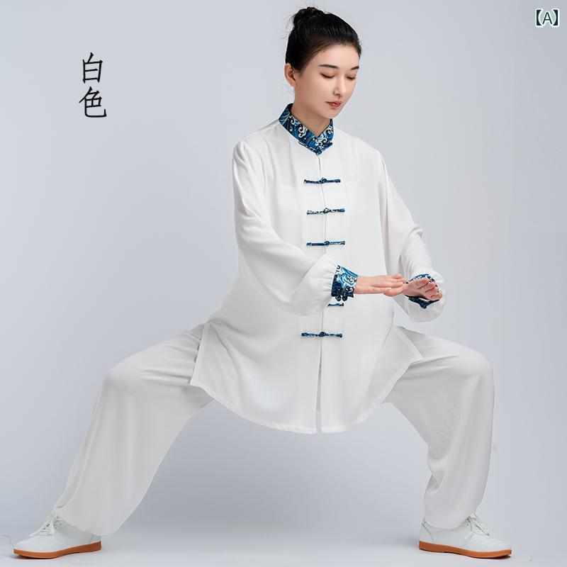太極拳 服 レディース メンズ カンフ 格闘技 武術 ボクシング 競技用シューズ 豊富な品揃え A:ホワイト B:ワインレッド XS S M L XL XXL