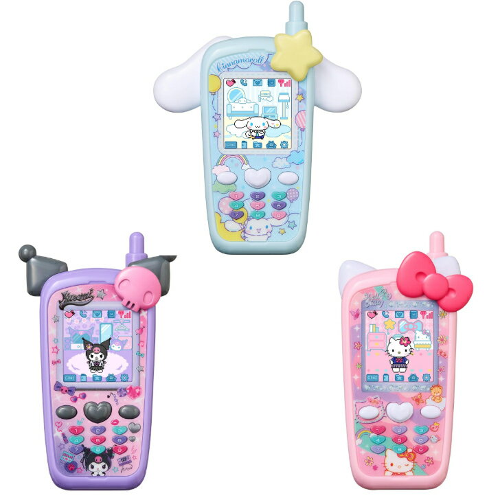 ずっと×2なかよしケータイ サンリオキャラクターズ HELLO KITTY Ver. CINNAMOROLL Ver. KUROMI Ver. バンダイ サンリオ 誕生日 プレゼント 総勢70のサンリオキャラクターズが登場するガラケーモチー...