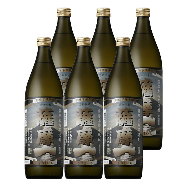 商品詳細 ■商品番号 268909 ■商品種別 芋焼酎 ■内容量 900ml×6本 ■アルコール度数 25度 ■麹菌 黒麹 ■蒸留方法 常圧蒸留 ■メーカー 若松酒造（株） ■原材料 芋・米麹 コメント 厳選された鹿児島県産「黄金千貫」を黒...
