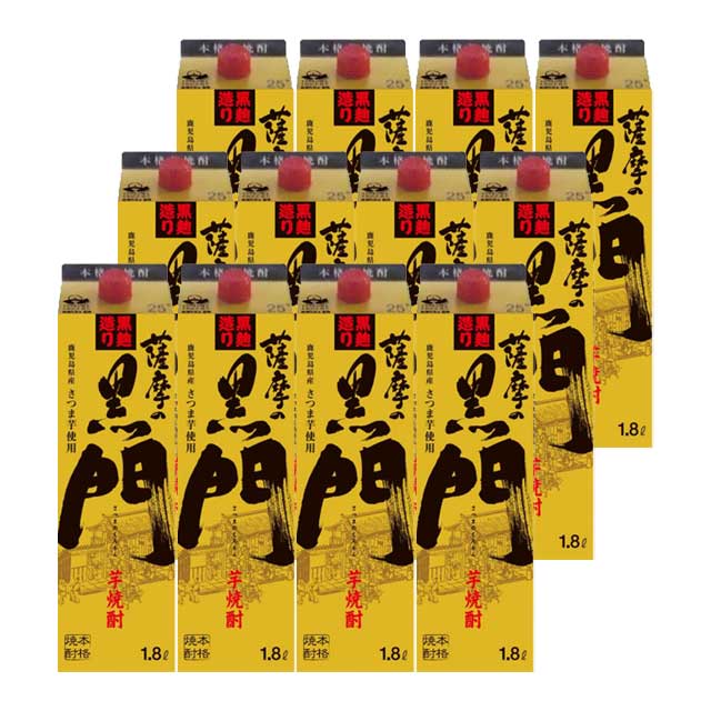 商品詳細 ■商品番号 239261 ■商品種別 芋焼酎 ■内容量 1800ml×12本 ■アルコール度数 25度 ■麹菌 黒麹 ■蒸留方法 常圧蒸留 ■メーカー 若松酒造（株） ■原材料 芋・米麹 コメント 甘みを抑えたコクのある深い味わい...