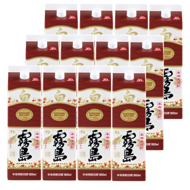 商品詳細 ■商品番号 200188 ■商品種別 芋焼酎 ■内容量 1800ml×12本 ■アルコール度数 20度 ■麹菌 白麹 ■蒸留方法 常圧蒸留 ■メーカー 霧島酒造 ■原材料 芋・米麹 コメント 「霧島」はその名の通り、霧島連山を臨む...