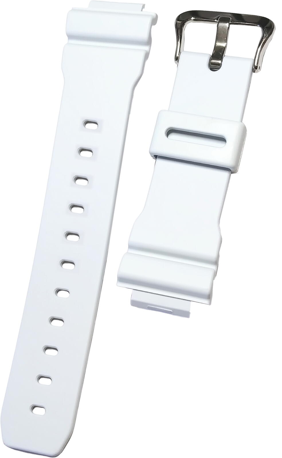 DW-6900FS-7JF用バンド（ベルト） ■材質：ウレタン樹脂製 ■色：グレー　※白ではありません。 ■美錠：シルバー色 ■バネ棒は付いていません。必要な場合はプルダウンより選択してください。 ※G-6900,DW-6900用バンドとし...