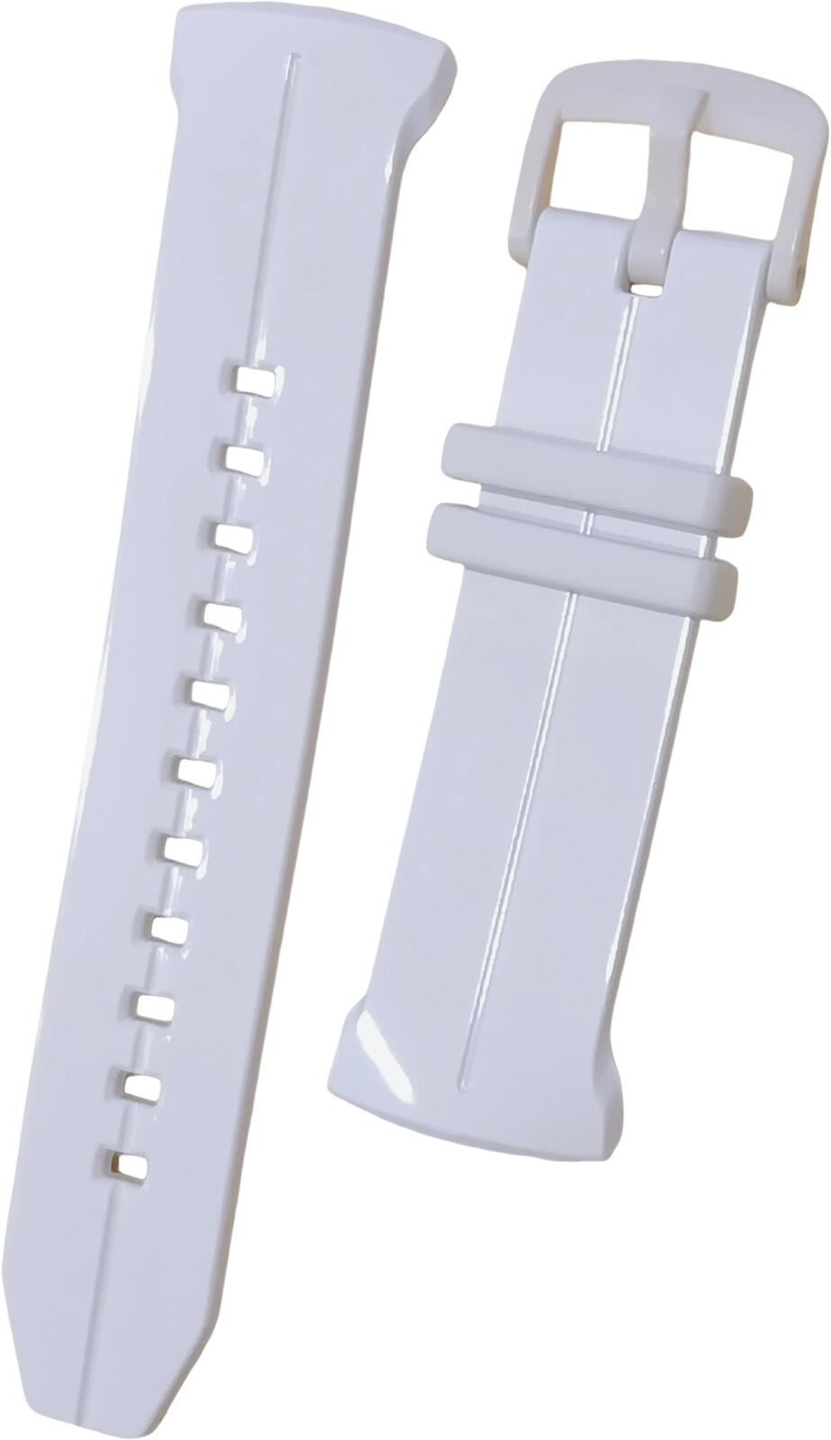 BGS-100-7A1JF,BGS-100GS-7A用バンド（ベルト） ・材質：ウレタン樹脂製 ・色：白色(光沢あり) ・美錠：シルバー色 ・バネ棒は付いていません。必要な場合はプルダウンより選択してください。　