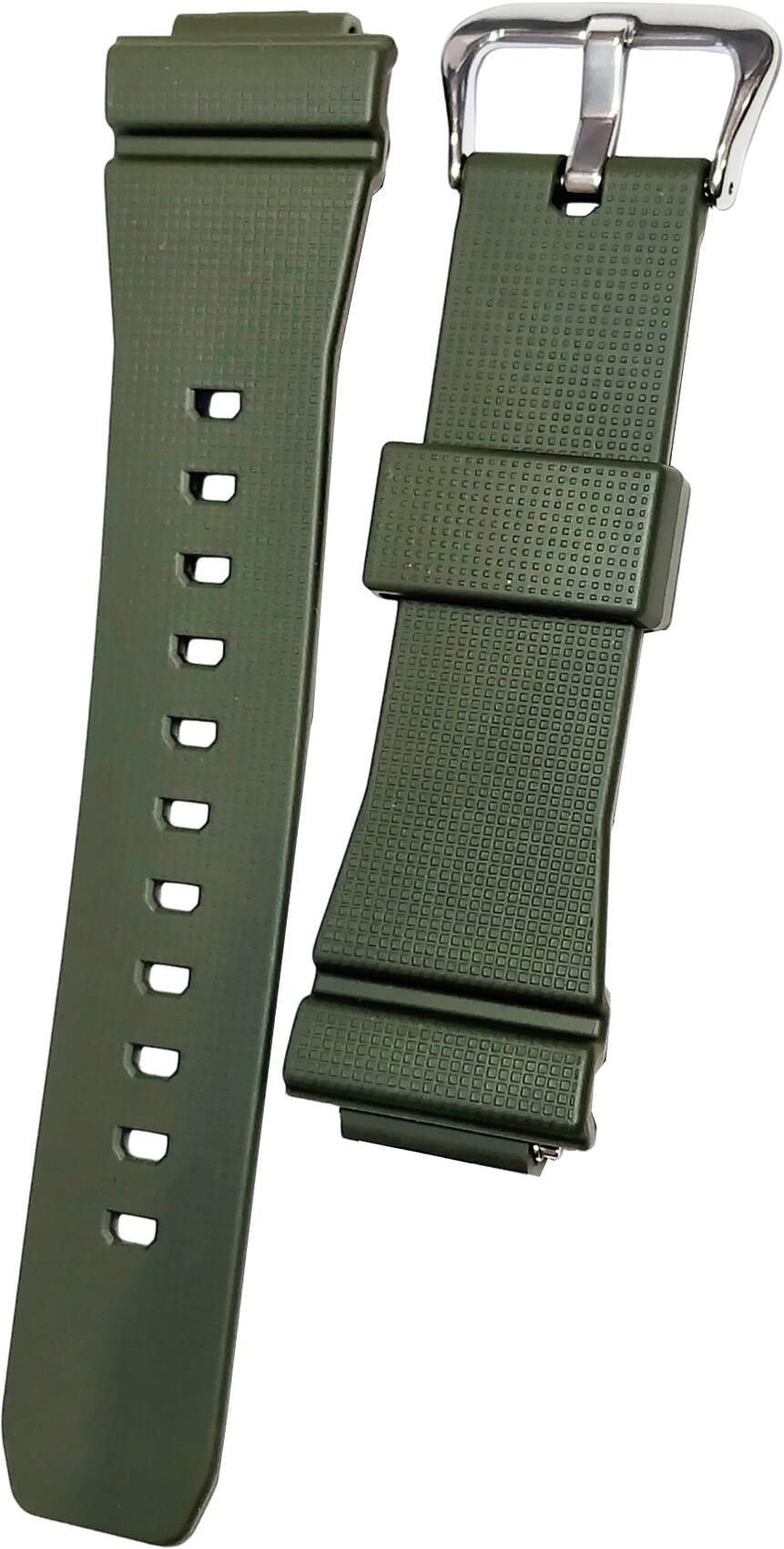 GM-2100,GM-2100B用バンド（ベルト） ※材質：ウレタン樹脂製 ※色：カーキ（深緑）　 ※バンドの着脱が簡単なクイックレバー式バネ棒付き。 ※GBM-2100にも取り付け可。　