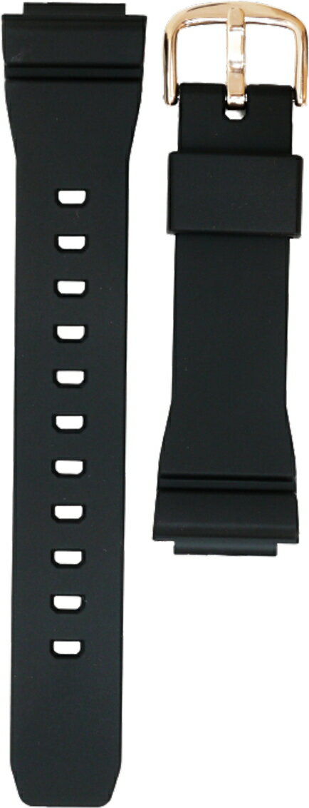 GM-S2100,GM-S2100PG用バンド（ベルト） ■材質：ウレタン樹脂製 ■色：黒 ■美錠：金色 ■バンド取り付け部分のバネ棒、パイプ付き。　