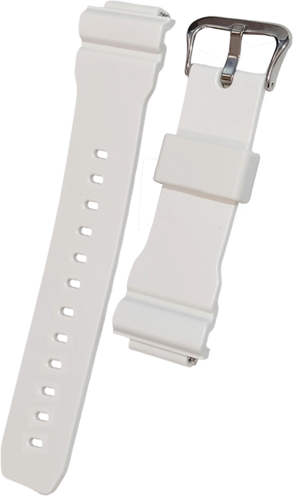 GM-2110SH用バンド（ベルト） ※GM-2100,GM-2100B,GM-2100WSにも取り付け可 ※材質：ウレタン樹脂製 ※色：白（光沢なし）　 ※バンドの着脱が簡単なクイックレバー式バネ棒付き。 ※GBM-2100にも取り付け可。　