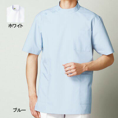 商品説明●オールシーズン用●素材/交織ポプリン ポリエステル80%綿20%●サイズ：S(胸囲/104、肩巾/44、袖丈/24、着丈/72)、M(胸囲/108、肩巾/46、袖丈/25、着丈/74)、L(胸囲/112、肩巾/48、袖丈/26、着...