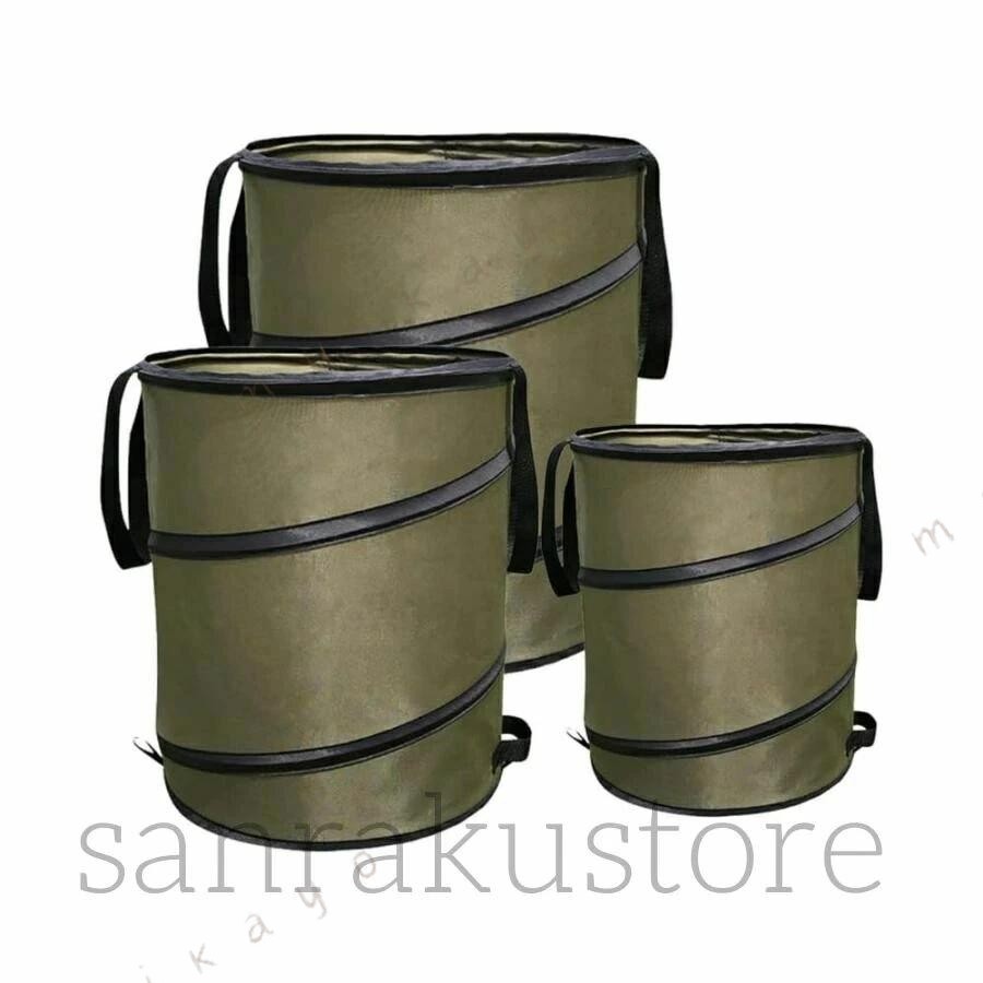 商品情報 商店紹介 【商品名】庭用ゴミ箱・集草バッグ（3パック） 【素材】 高品質オックスフォード生地 + スチールリング。耐久性・耐摩耗性に優れ、繰り返し使用可能。 【特徴】 ・折りたたみ式で省スペース収納が可能 ・上部と底部に便利な持ち...
