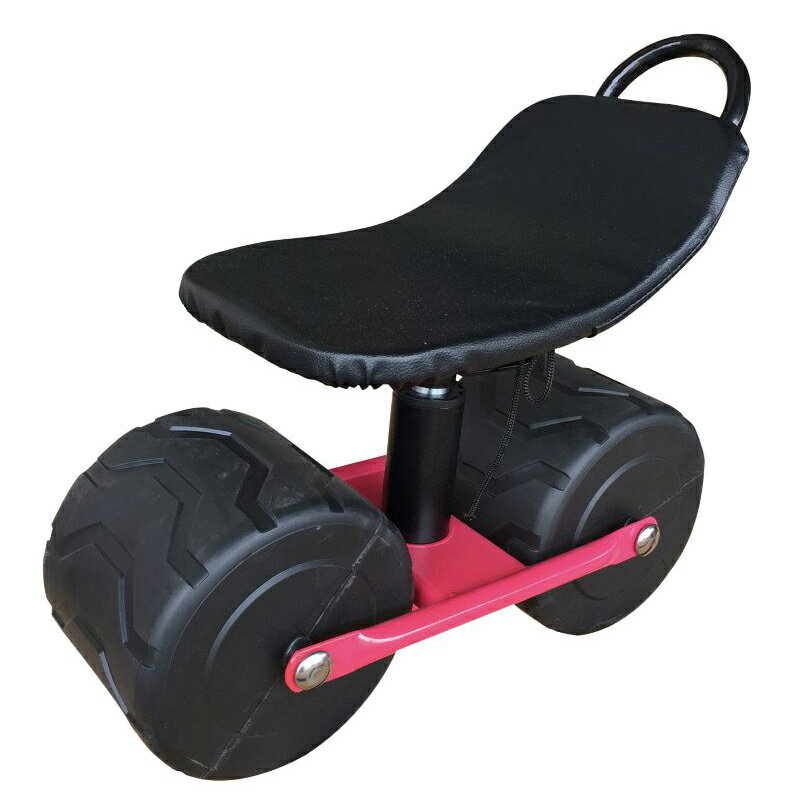 油圧式腰掛作業車！ 商品特徴 ●油圧式で、上下調整がレバー操作で簡単 ●クッション性がよく、長時間の作業も疲れにくい。座面は360度回転 ●車輪径：7インチ ●積載荷重：80kg 商品情報 サイズ 全長46cm×幅21cm 重量 4.4kg...