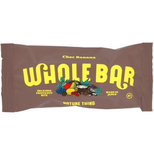 ■商品名：WHOLE BAR チョコバナナ ■内容量：40g ■メーカー：NATURE THING ■原材料：デーツペースト （外国製造）、 アーモンドクラッシュ、 ドライバナナ、ココアパウダー、 カカオマス、 アーモンドペースト、 カカオ...