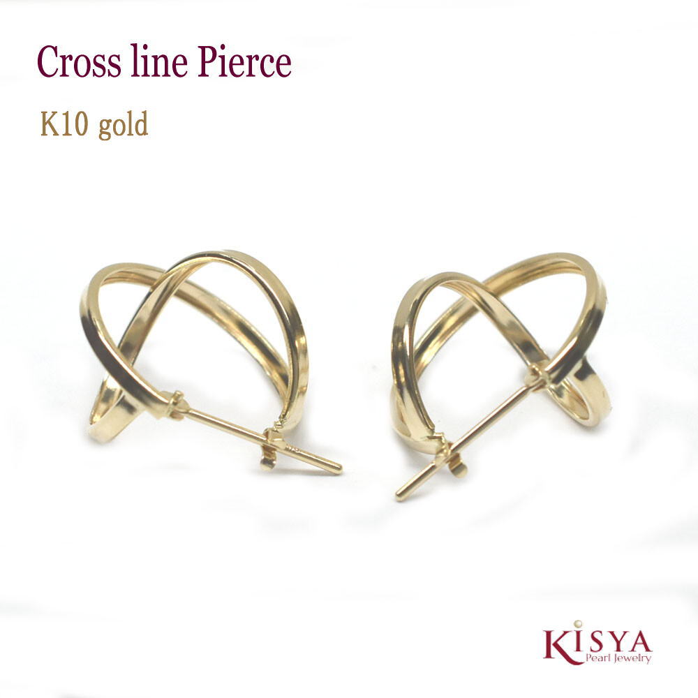 説明 立体交差でコロンとしたフォルムがアートなフープピアス。15mmと日常使いしやすい小さめながらもモダンアート的華のあるクロッシングピアスです。 地金 K10YG(10金ゴールド) サイズ 15mm×15mm ケース 【宅配便】ジュエリー...