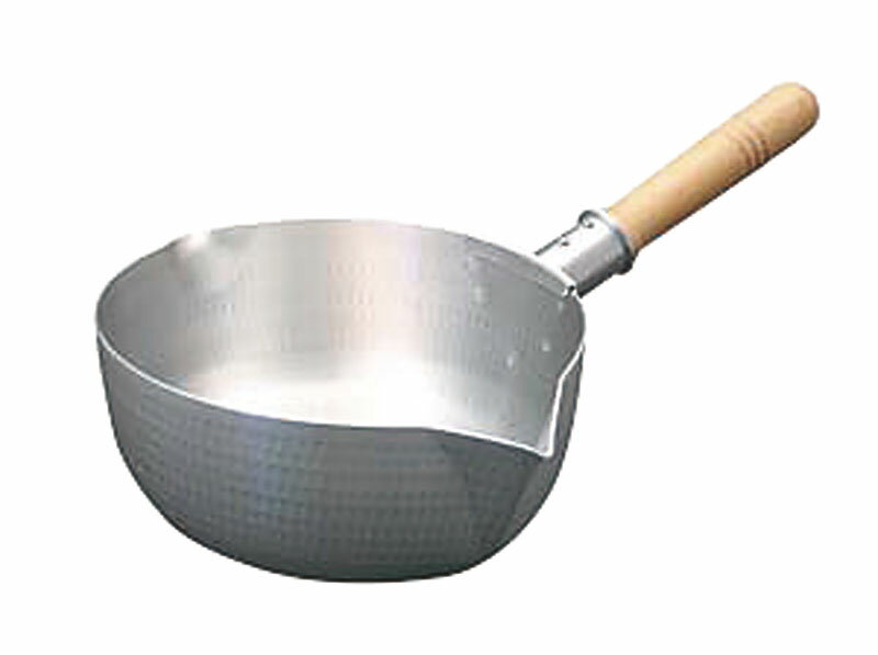 サイズ：内径×深さ t=板厚直径165×65mm t=1.7mm材質：本体：アルミニウム 柄：天然木生産国：日本